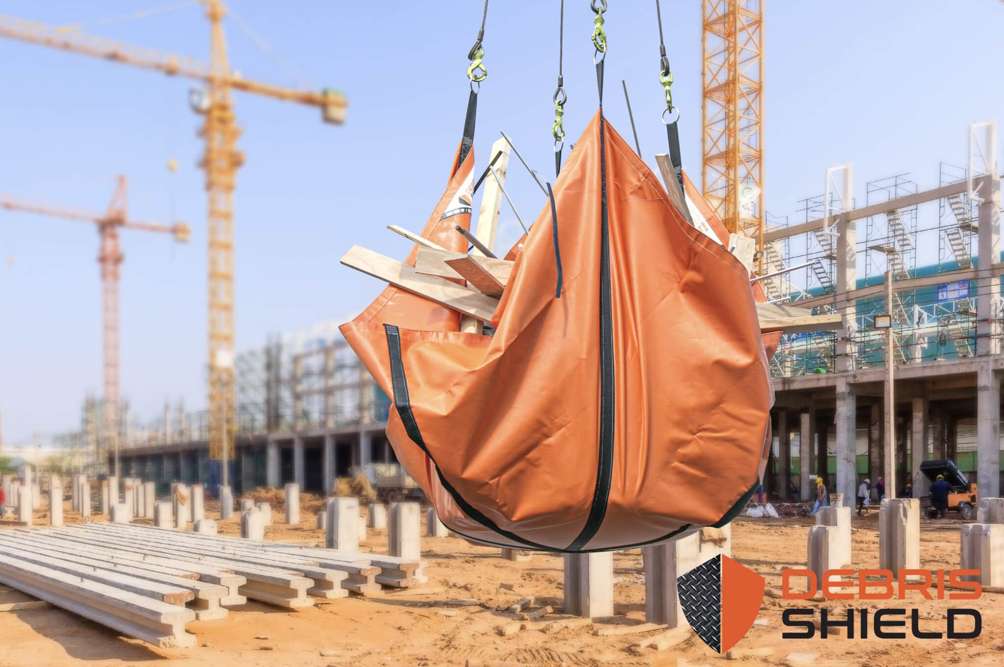 Debris Lifting Tarp - 10'x10' | Heavy-Duty | Debris Shield